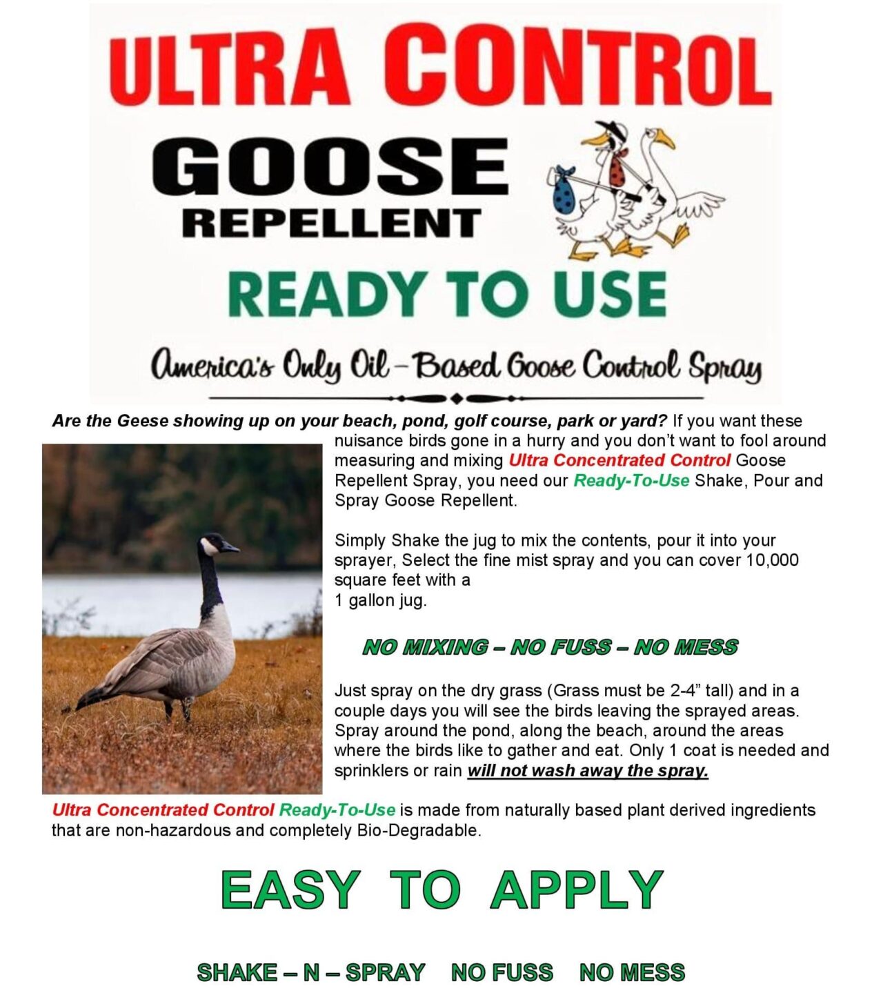 RTU Ultra Goose Control | Get Rid of Geese with Ultra Concentrated Control
